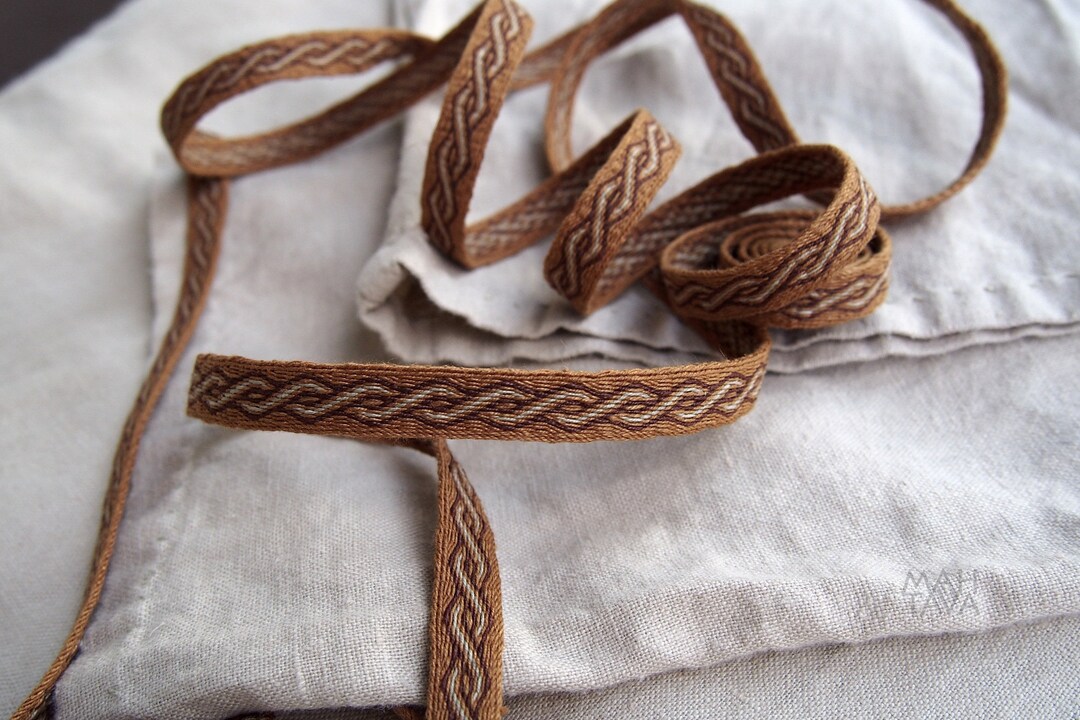 Tablet Woven Linen Trim, Viking Trim, Tablet Weave, Tablet Weaving ...