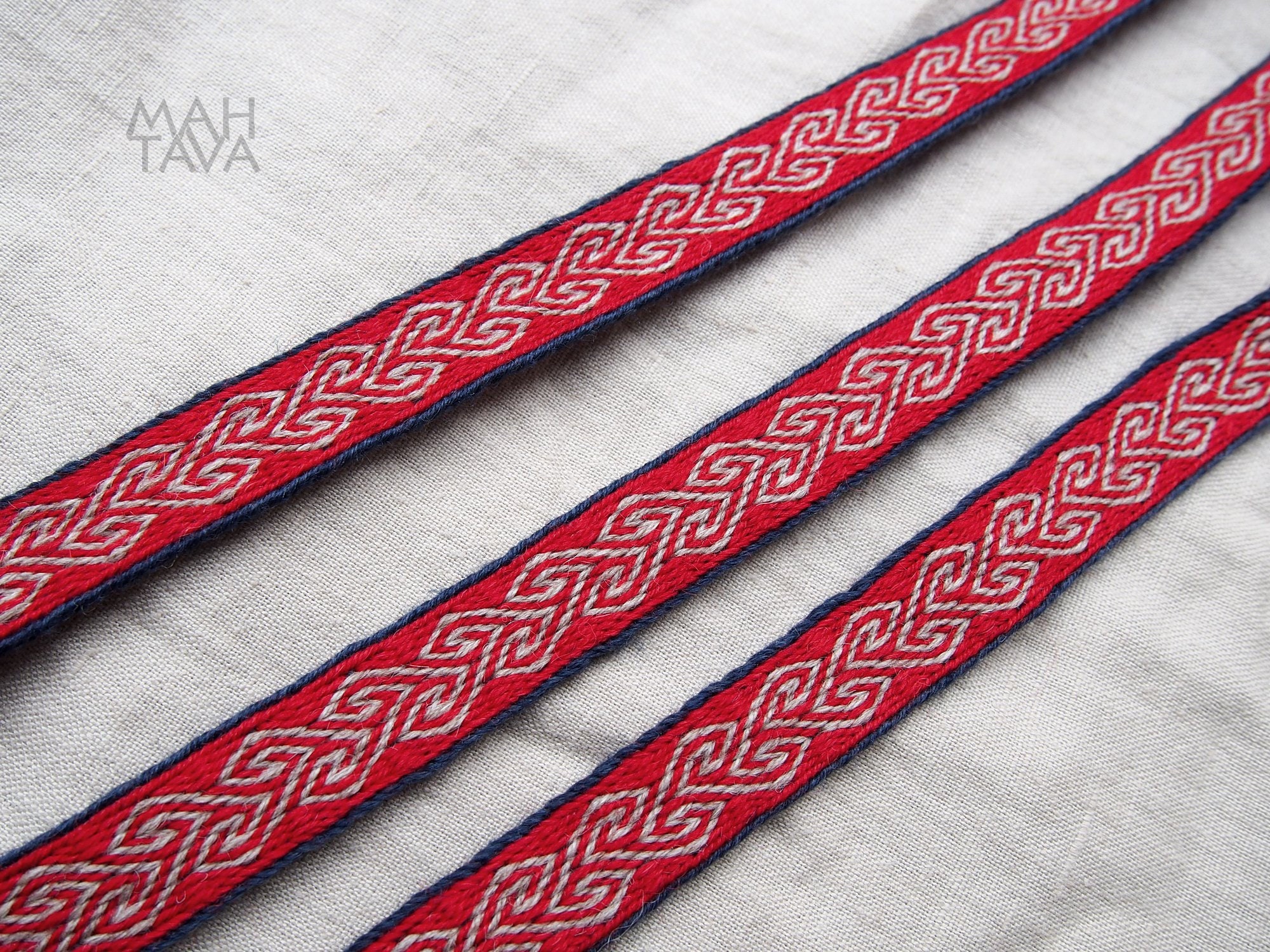 Tablet Woven Trim, Woolen Viking Trim, Tablet Weaving, Tablet Weave ...