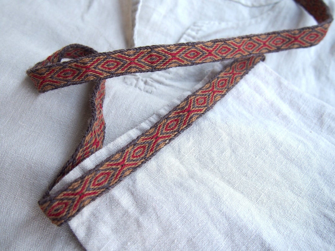 Tablet Woven Woolen Trim, Length to Choose, Viking Trim, Tablet Weaving ...
