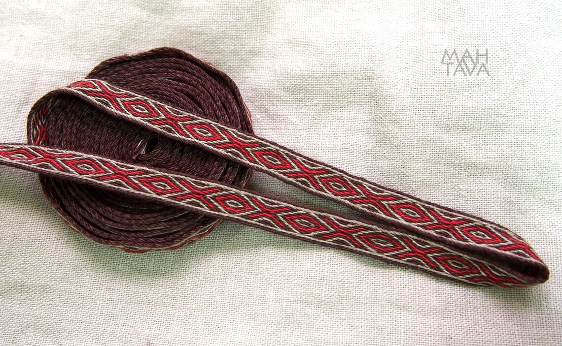Tablet Woven Linen Trim, Viking Trim, Anglo-saxon Trim, Tablet Weave ...