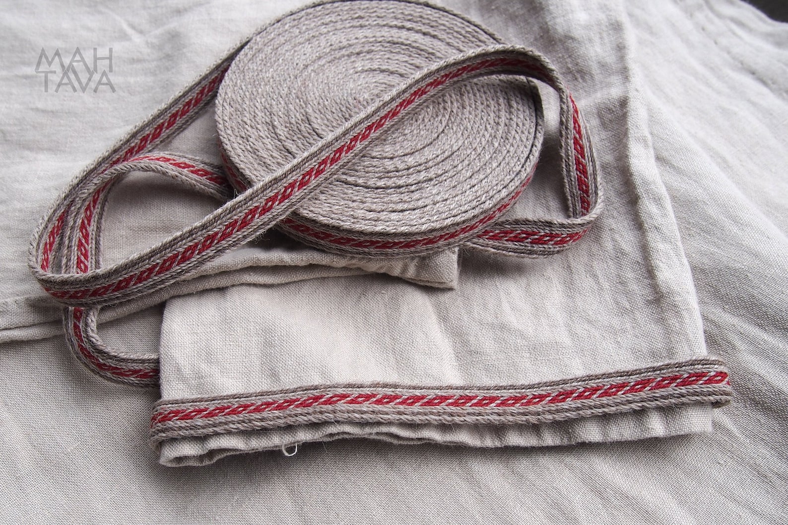 Tablet Woven Trim, Wool, Viking Trim, Oseberg, Tablet Weaving, Width: 1 ...