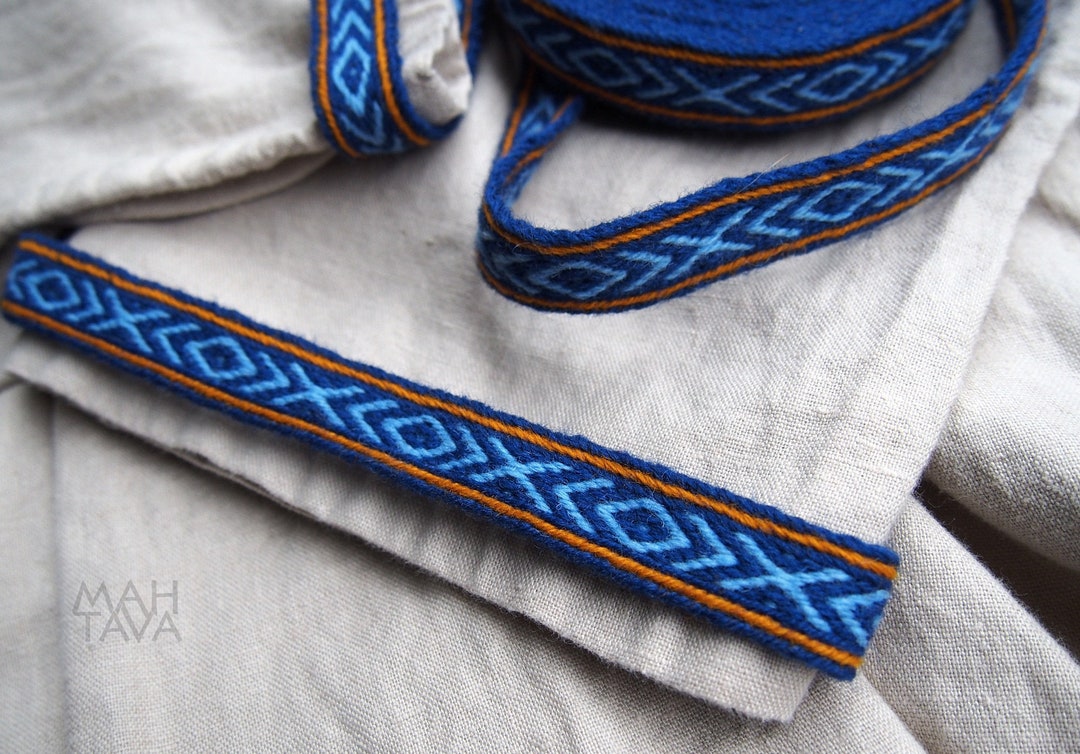 Tablet Woven Trim, Wool, Viking Trim, Tablet Weaving, Tablet Weave ...
