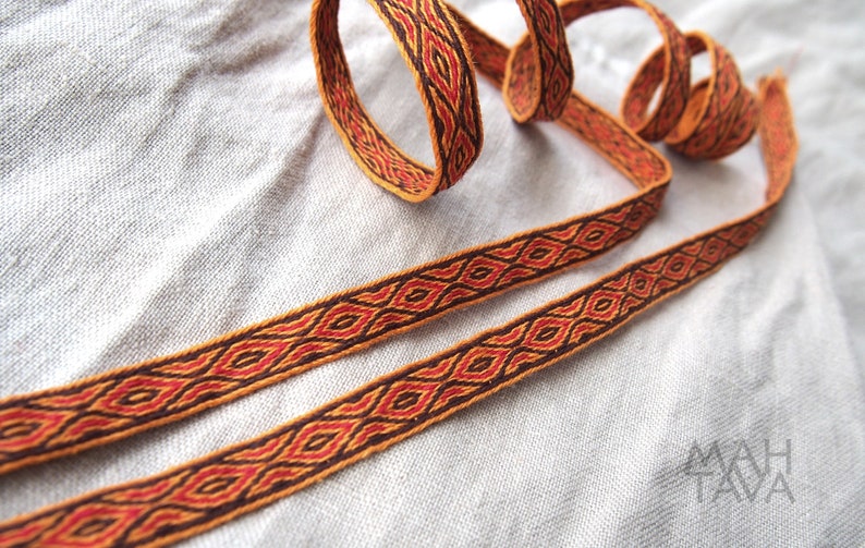 Tablet Woven Linen Trim, Viking Trim, Anglo-saxon Trim, Tablet Weave ...