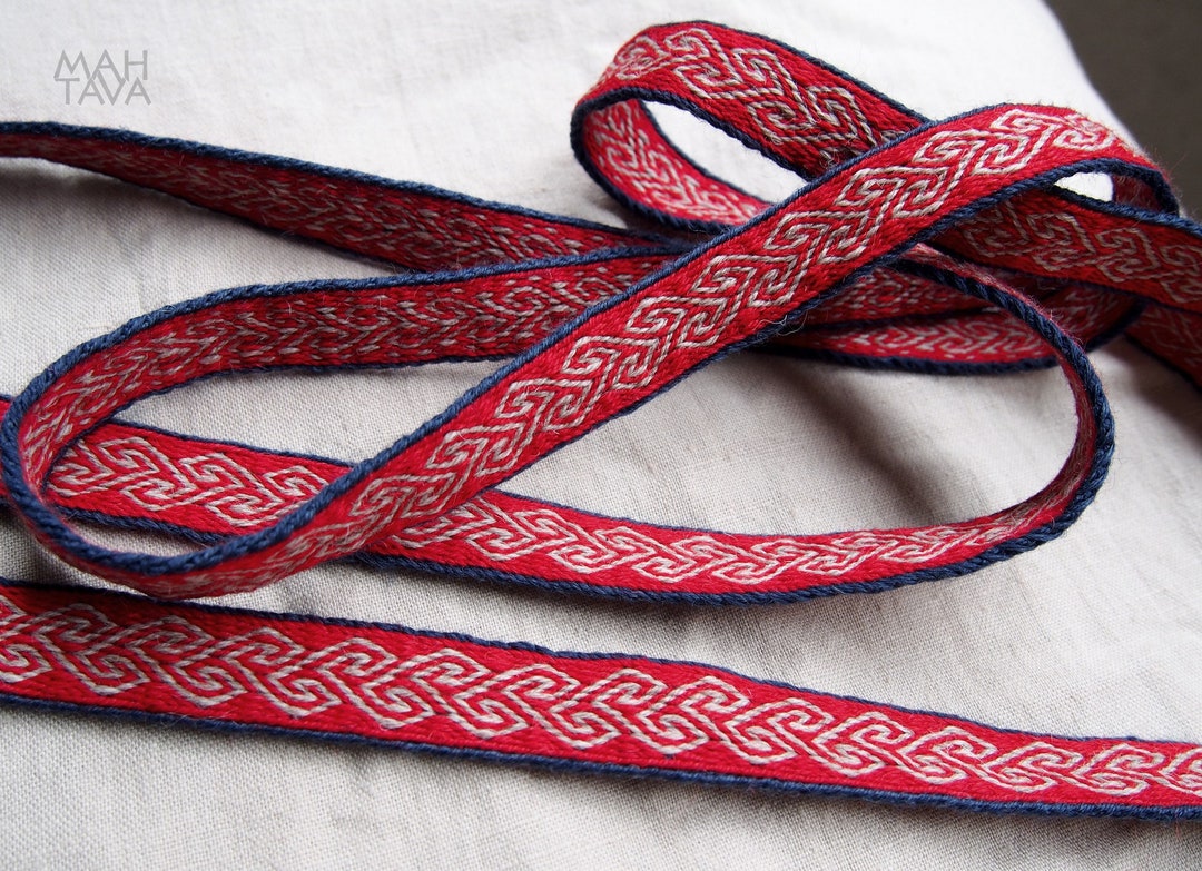 Tablet Woven Trim, Woolen Viking Trim, Tablet Weaving, Tablet Weave ...