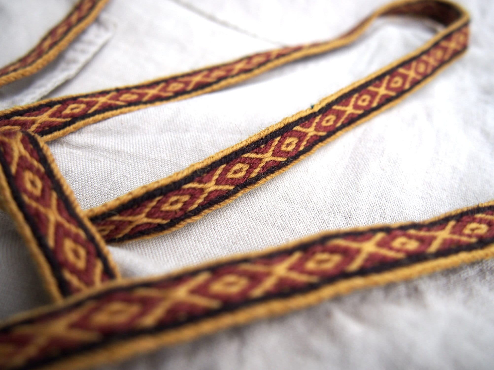 Tablet Woven Band, Woolen Viking Trim, Based on Archaeological Find ...