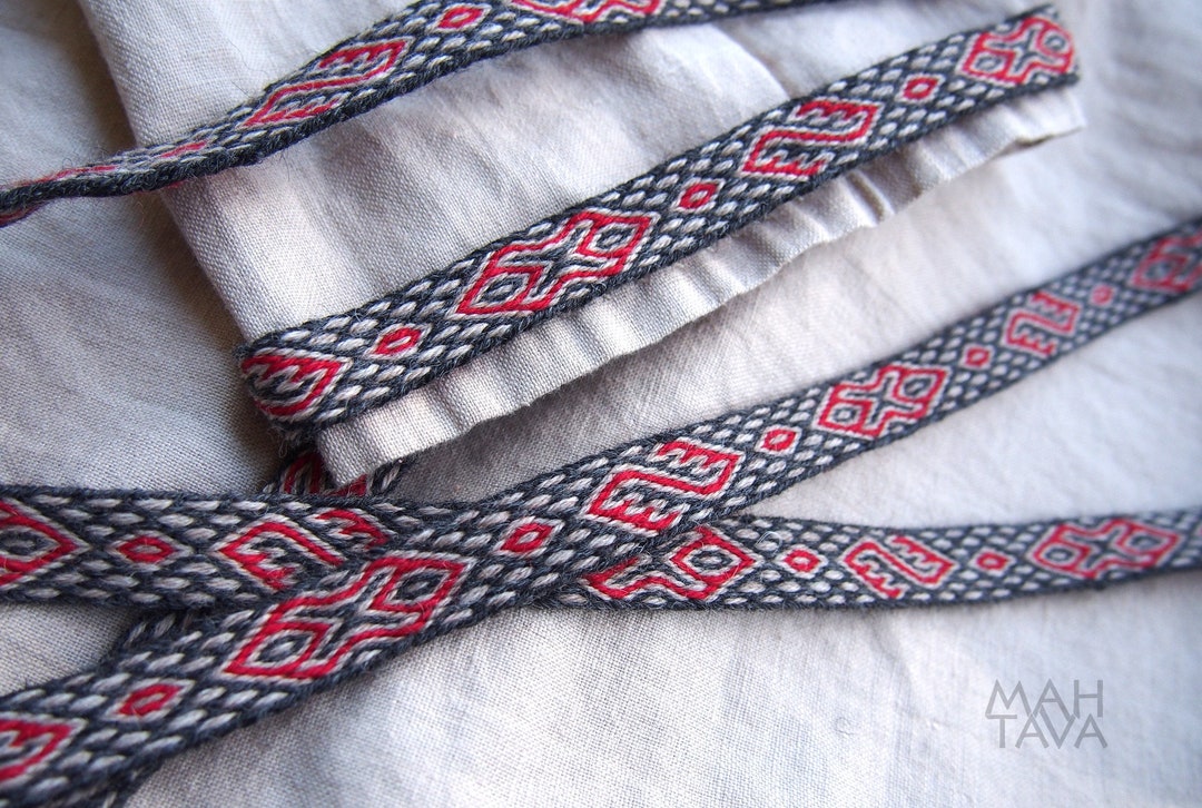 Tablet Woven Trim, Viking Trim, Card Woven Braid, Tablet Weaving ...