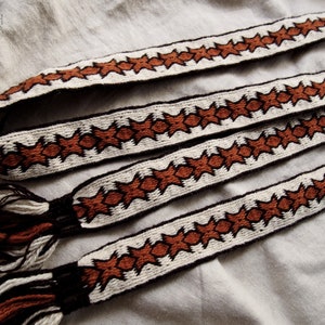 Tablet Woven Belt, Card Woven Band, Woven Braid, Viking Belt, Medieval ...