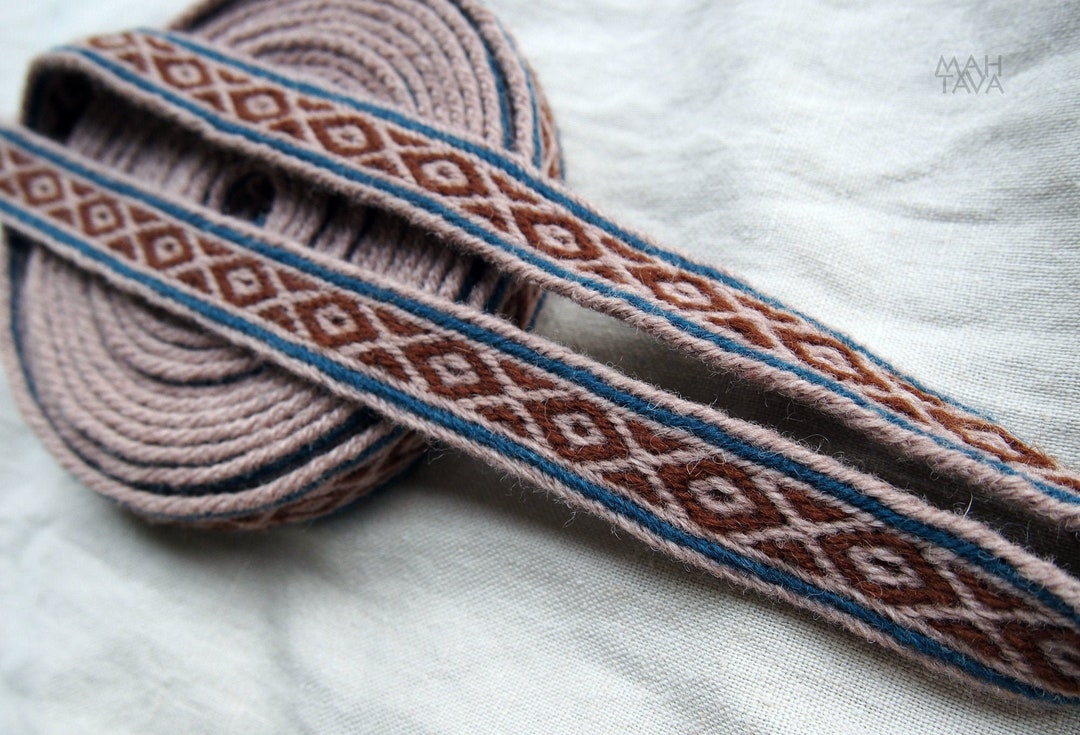 Tablet Woven Trim, Woolen Viking Trim, Tablet Weaving, Tablet Weave ...