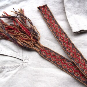 Tablet Woven Trim, Woolen Viking Belt, Tablet Weaving, Tablet Weave ...