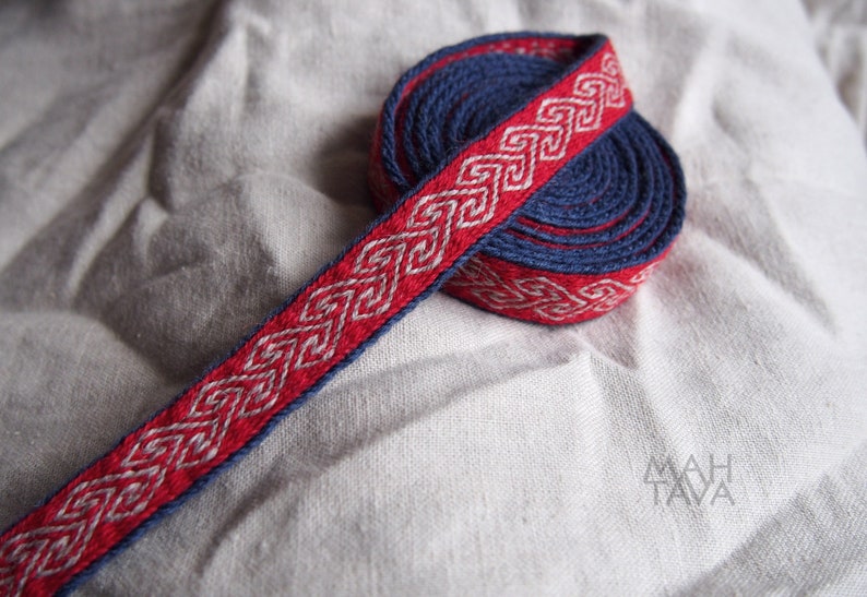 Tablet Woven Trim, Woolen Viking Trim, Tablet Weaving, Tablet Weave ...