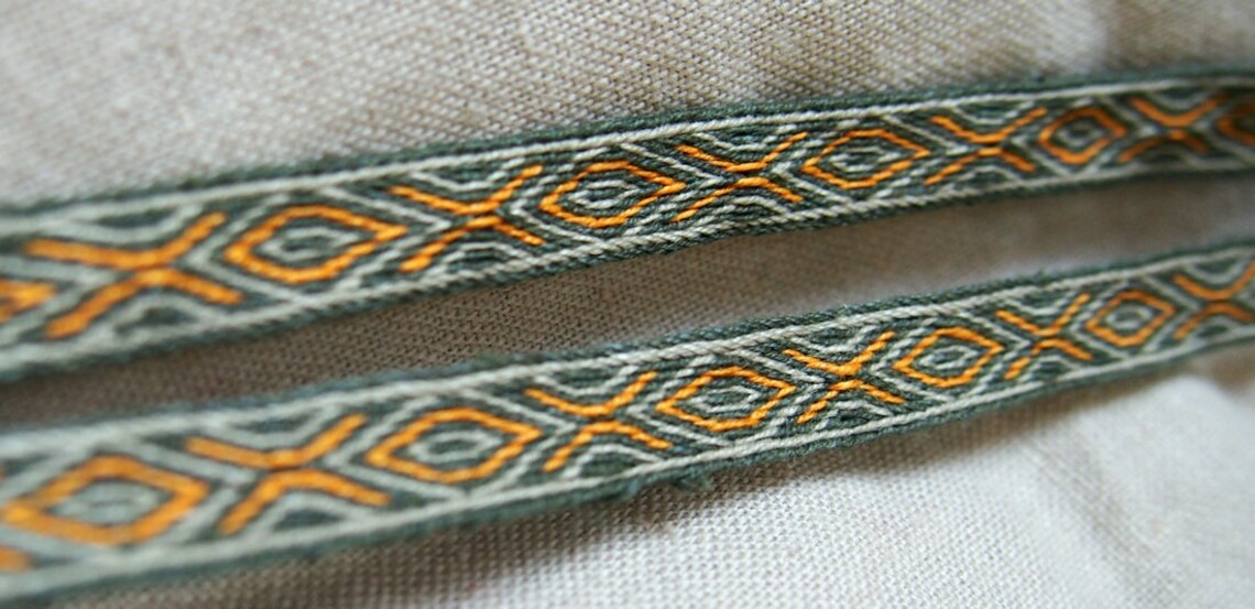 Tablet Woven Linen Trim, Viking Trim, Anglo-saxon Trim, Tablet Weave ...