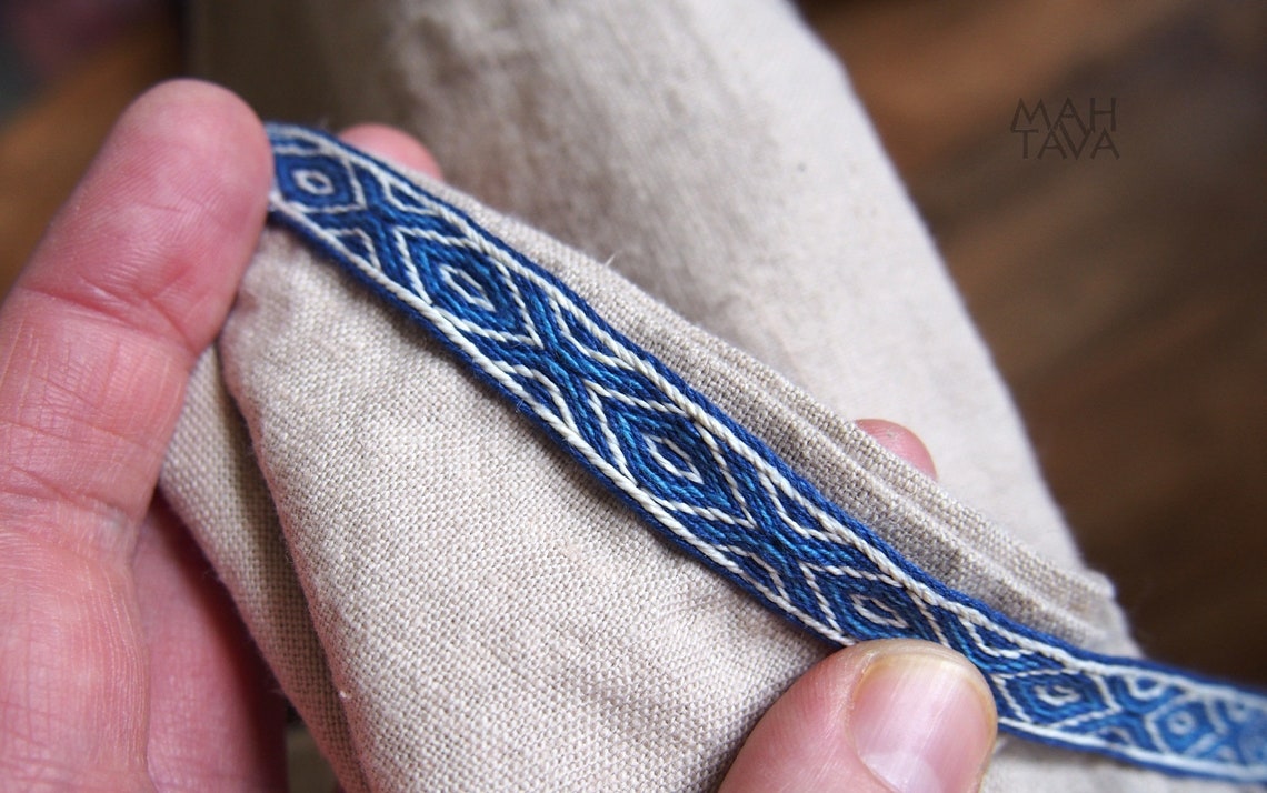 Tablet Woven Linen Trim, Viking Trim, Anglo-saxon Trim, Tablet Weave ...
