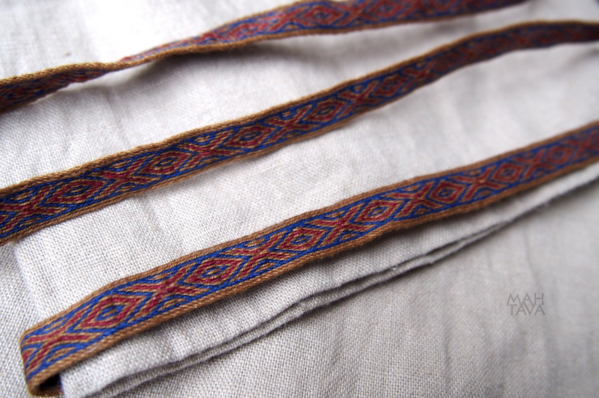 Tablet Woven Linen Trim Viking Trim Anglo-saxon Trim Tablet - Etsy