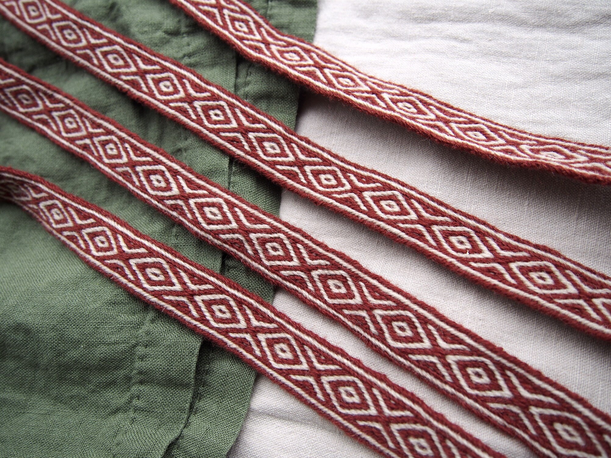 Tablet Woven Trim, Card Woven Viking Trim, Tablet Weaving, Tablet Weave ...