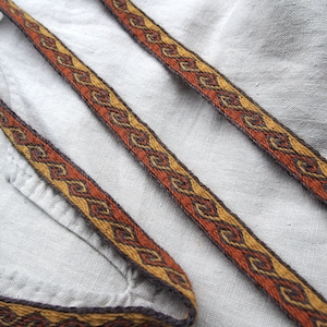 Tablet Woven Trim, Woolen Viking Trim, Tablet Weaving, Tablet Weave ...