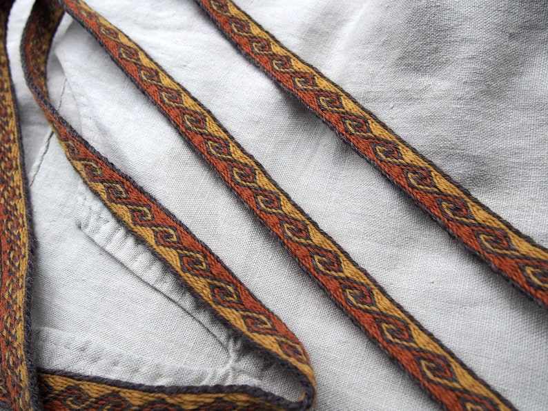 Tablet Woven Trim, Woolen Viking Trim, Tablet Weaving, Tablet Weave ...