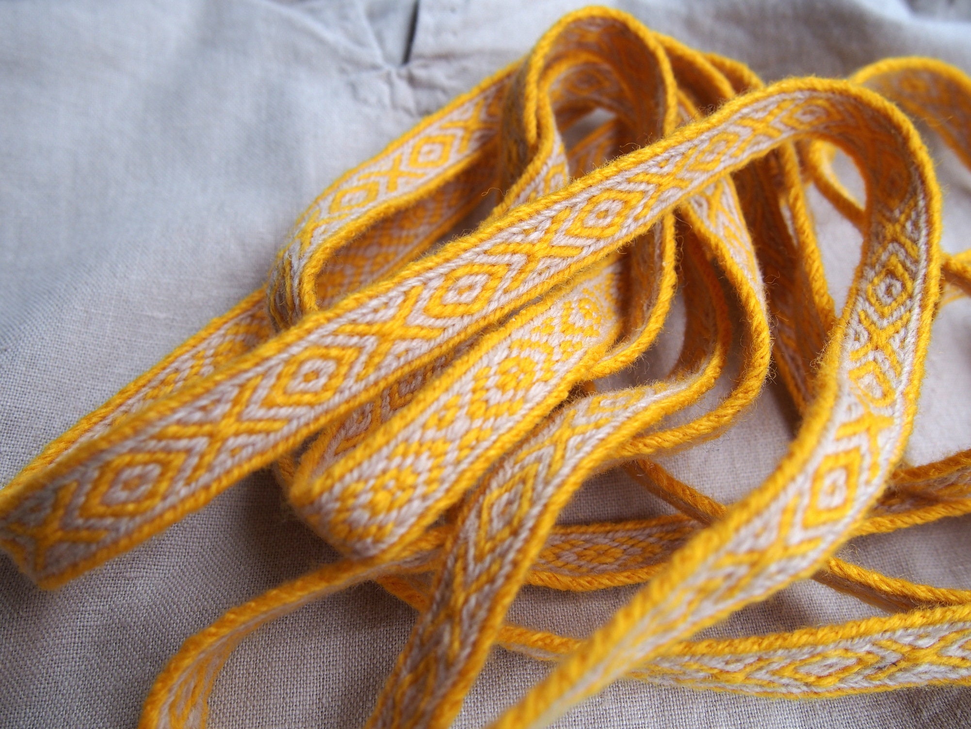 Tablet Woven Trim Woolen Viking Trim Tablet Weaving Tablet - Etsy