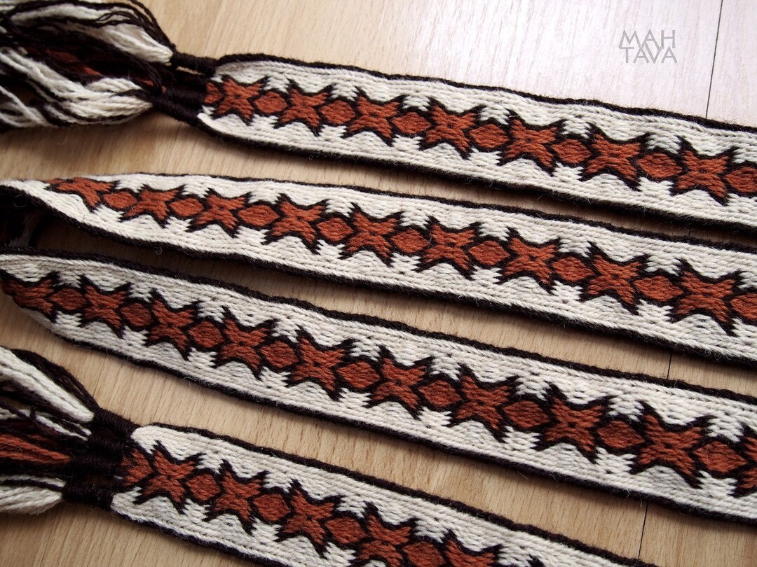 Tablet Woven Belt, Card Woven Band, Woven Braid, Viking Belt, Medieval ...