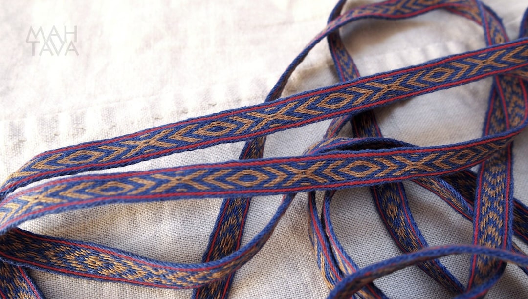 Tablet Woven Linen Trim, Viking Trim, Anglo-saxon Trim, Tablet Weave ...