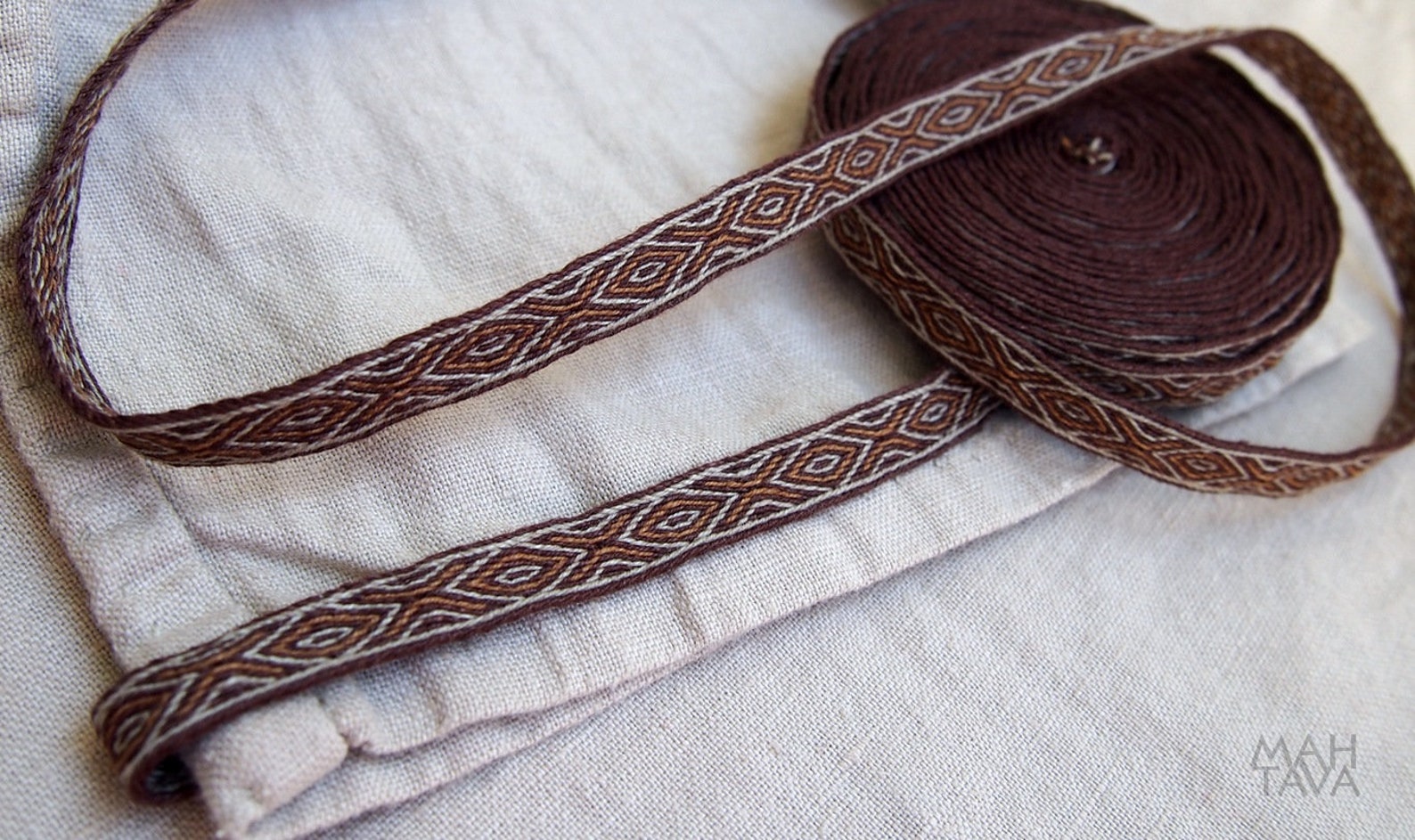 Tablet Woven Linen Trim, Viking Trim, Anglo-saxon Trim, Tablet Weave ...