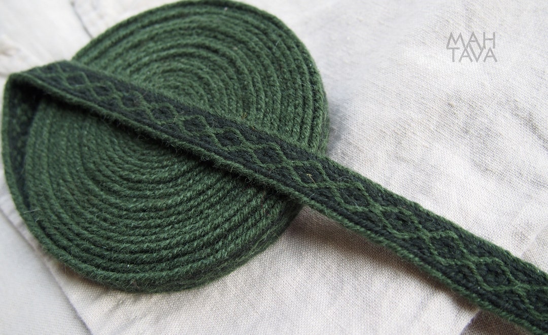 Tablet Woven Trim, Woolen Viking Trim, Tablet Weaving, Tablet Weave ...
