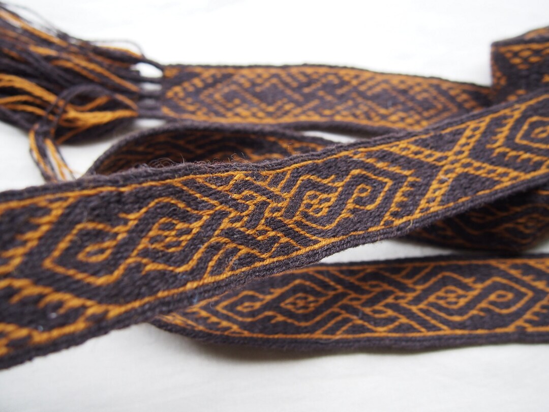 Woolen Tablet Woven Belt With Tassels, Tablet Weaving, Card Weave ...
