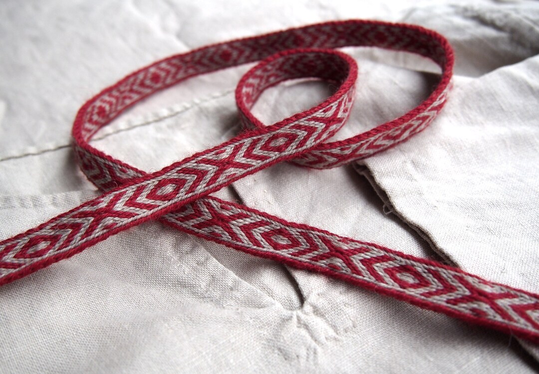 Tablet Woven Woolen Trim, Viking Trim, Tablet Weaving, Card Woven ...