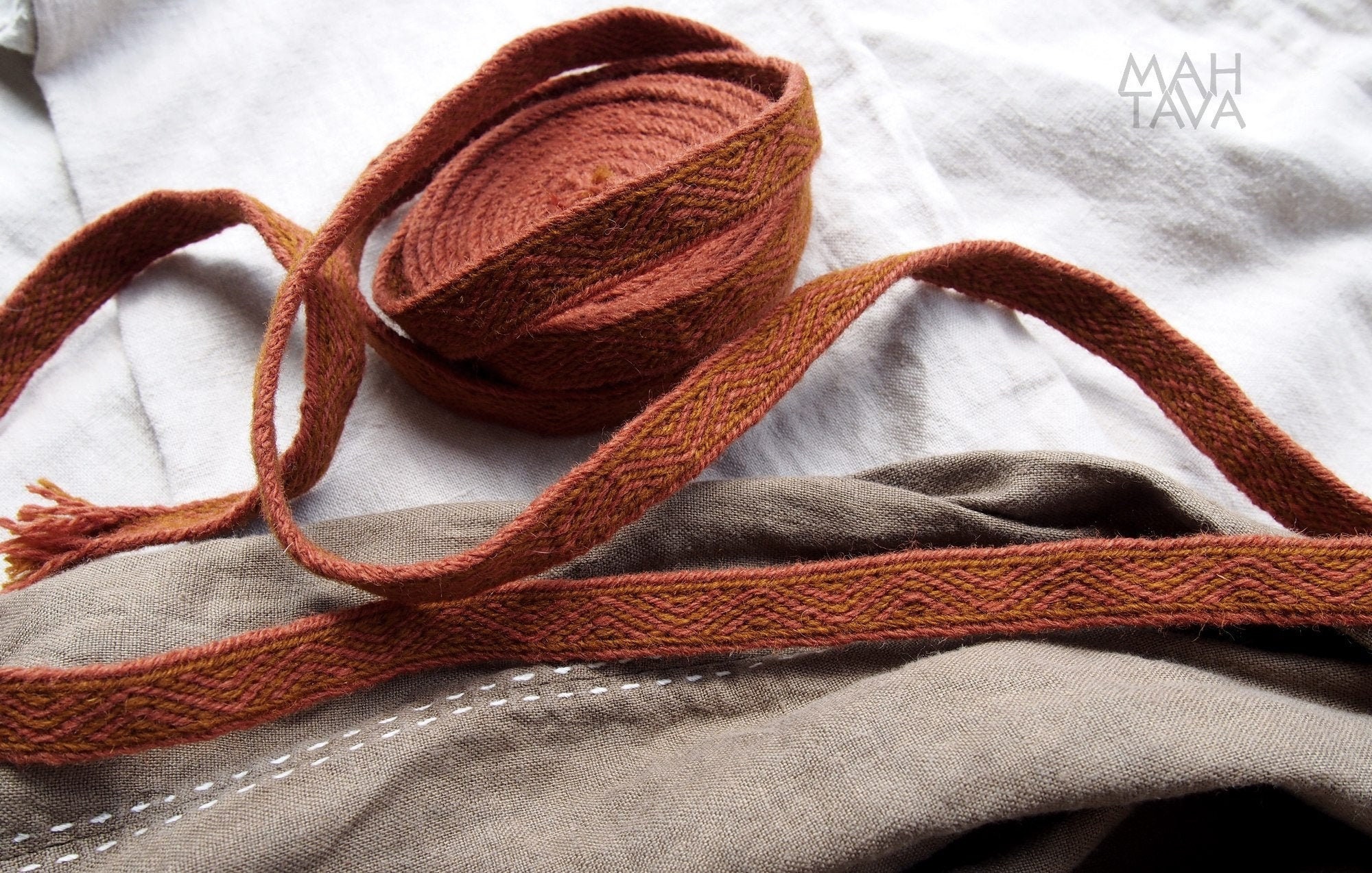 Tablet Woven Trim Woolen Viking Trim Tablet Weaving Tablet - Etsy