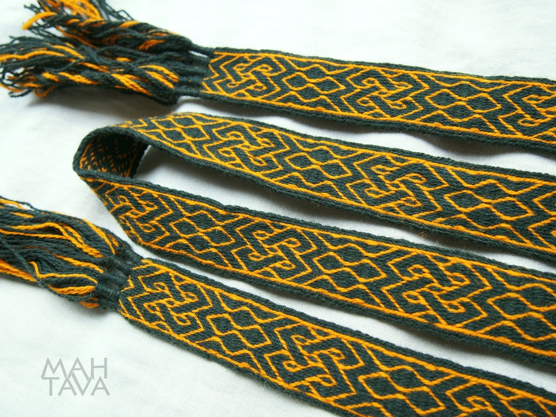 Tablet woven belt,MANY COLOR VARIANTS, card woven braid, viking belt ...