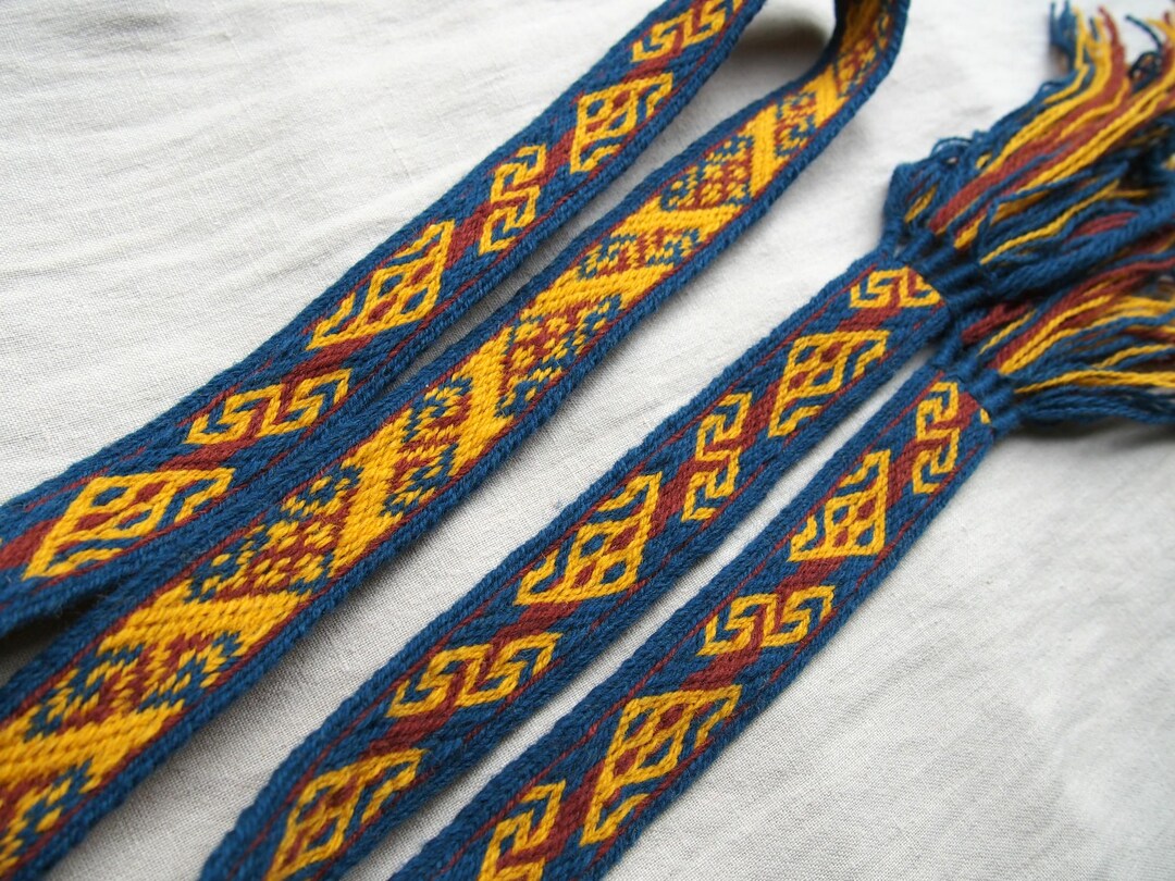 Woolen Hallstatt Tablet Woven Band, Iron Age Reenactment, Celtic Tablet ...