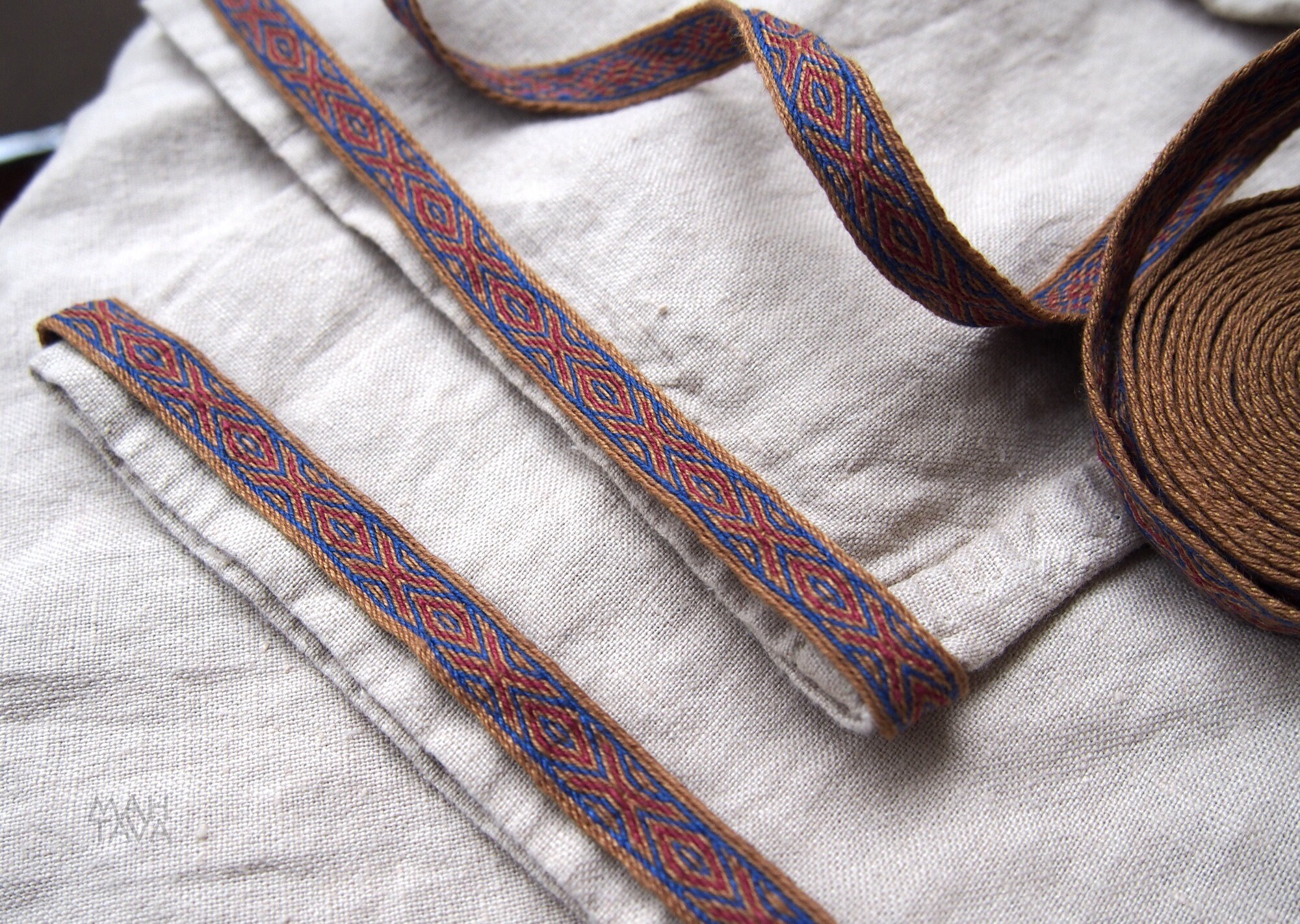 Tablet Woven Linen Trim, Viking Trim, Anglo-saxon Trim, Tablet Weave ...