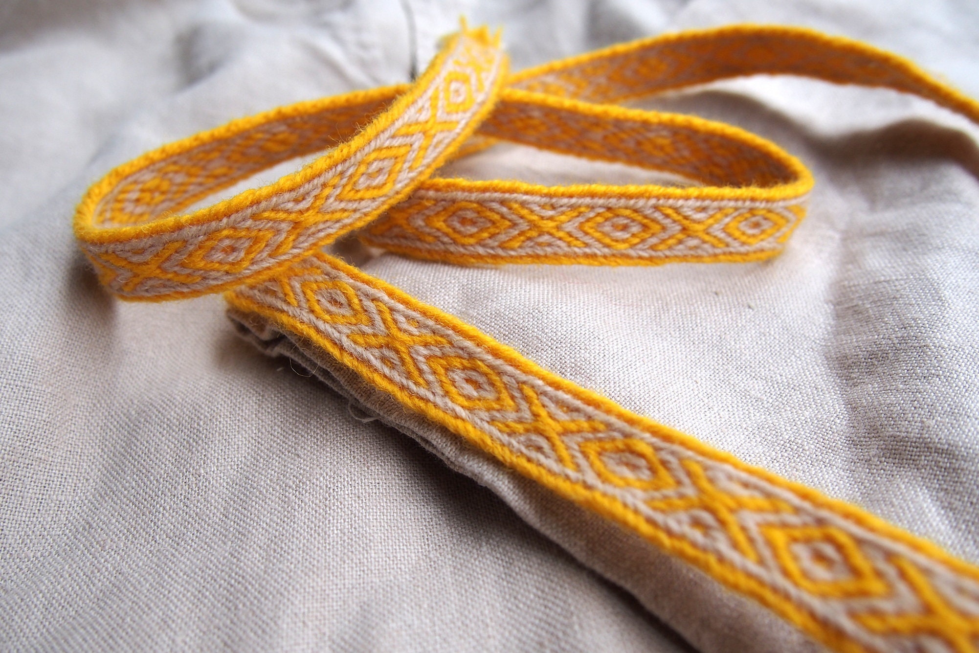 Tablet Woven Trim Woolen Viking Trim Tablet Weaving Tablet - Etsy