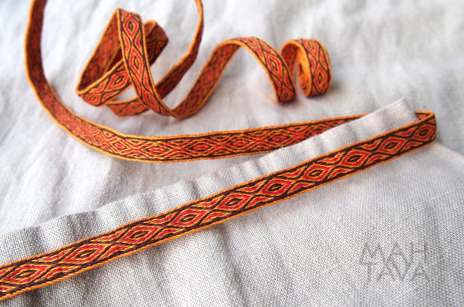 Tablet Woven Linen Trim, Viking Trim, Anglo-saxon Trim, Tablet Weave ...