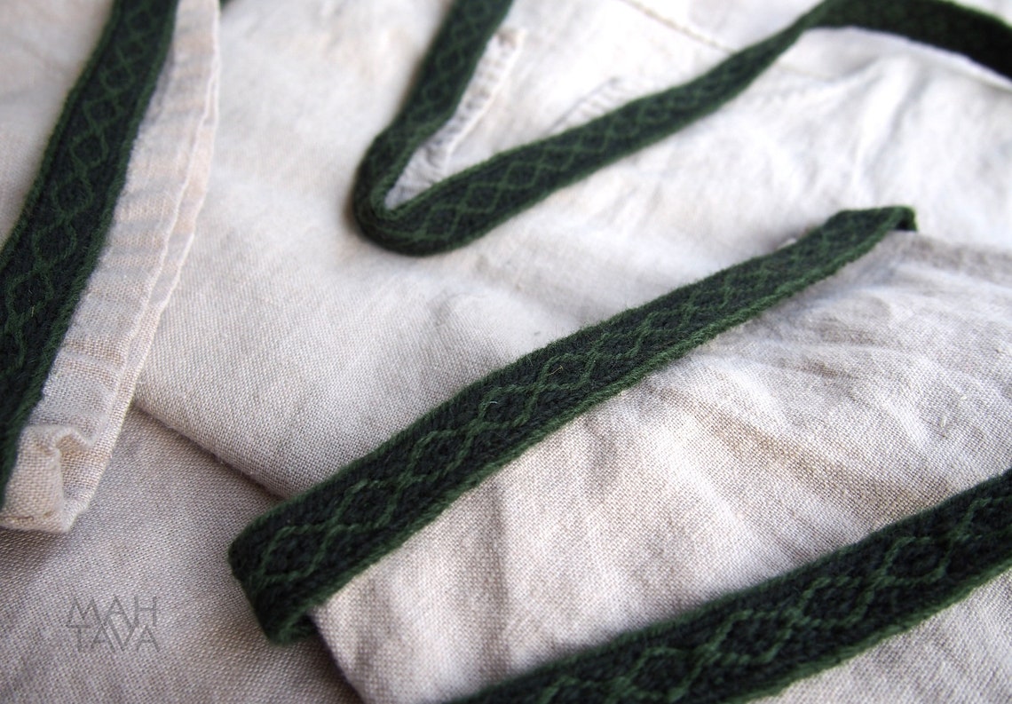 Tablet Woven Trim Woolen Viking Trim Tablet Weaving Tablet | Etsy