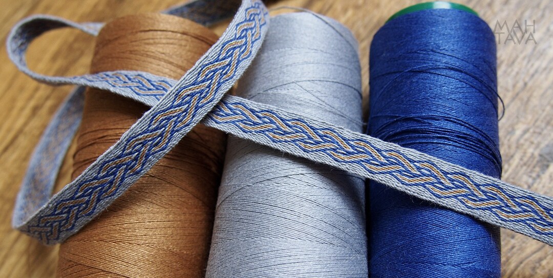 Tablet Woven Linen Trim, Viking Trim, Tablet Weave, Tablet Weaving ...