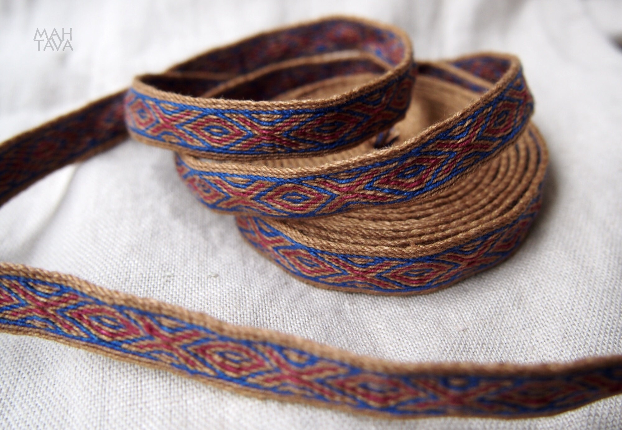 Tablet Woven Linen Trim Viking Trim Anglo-saxon Trim Tablet | Etsy