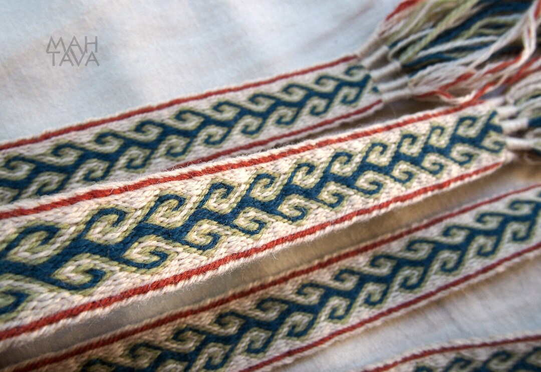 Tablet Woven Belt, Card Woven Braid, Viking Belt, Medieval Belt ...