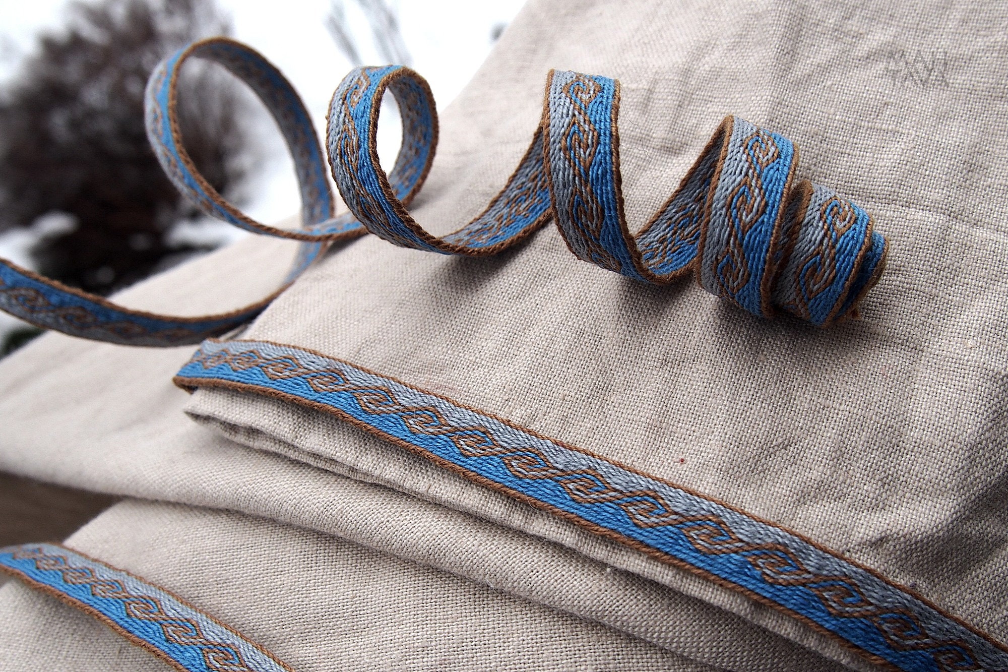Tablet Woven Linen Trim Viking Trim Anglo-saxon Trim Tablet - Etsy