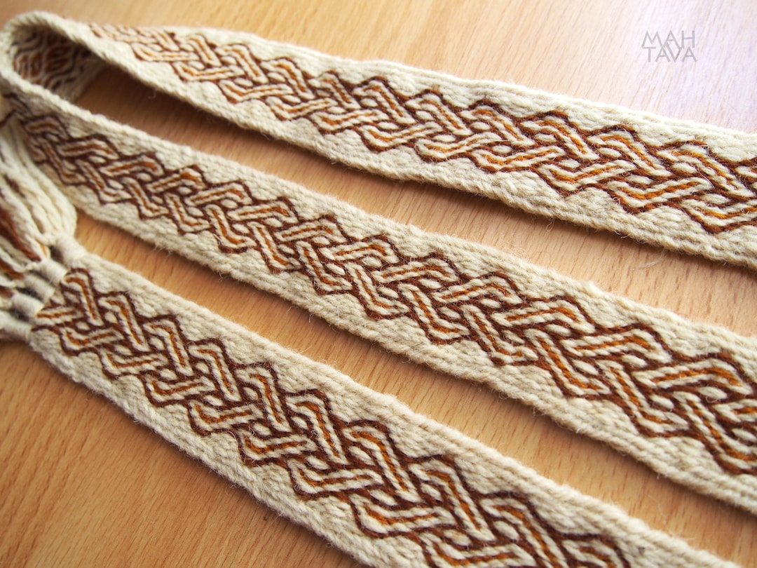 Tablet Woven Belt, Card Woven Band, Woven Braid, Viking Belt, Medieval ...