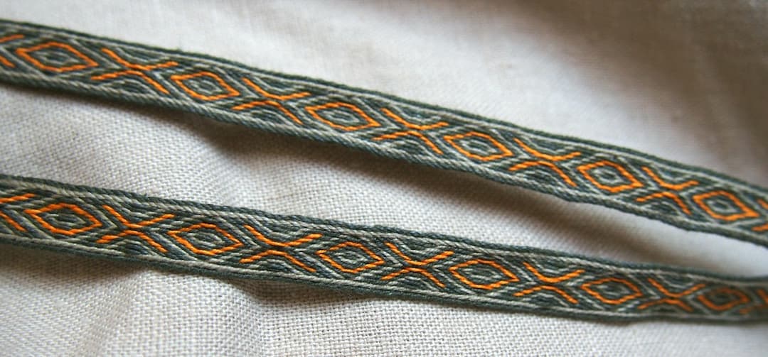 Tablet Woven Linen Trim, Viking Trim, Anglo-saxon Trim, Tablet Weave ...