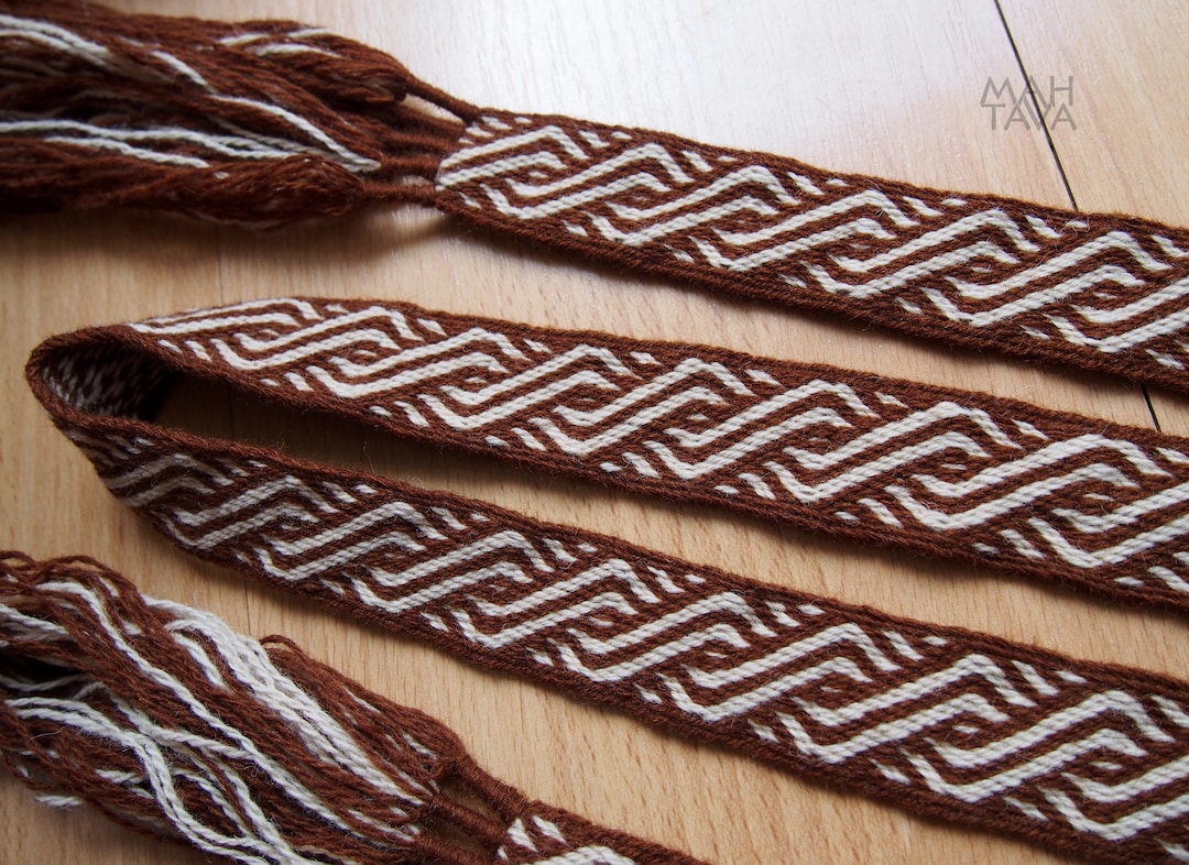 Tablet Woven Belt, Card Woven Band, Woven Braid, Viking Belt, Medieval ...