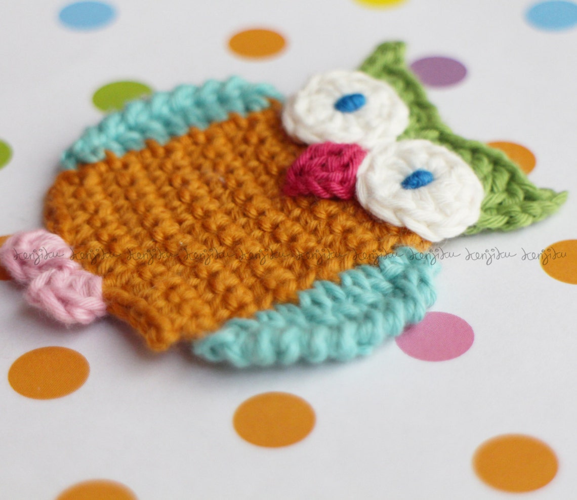 Owl Crochet Patternooakowl Applique DIY Owl Lover Owl - Etsy