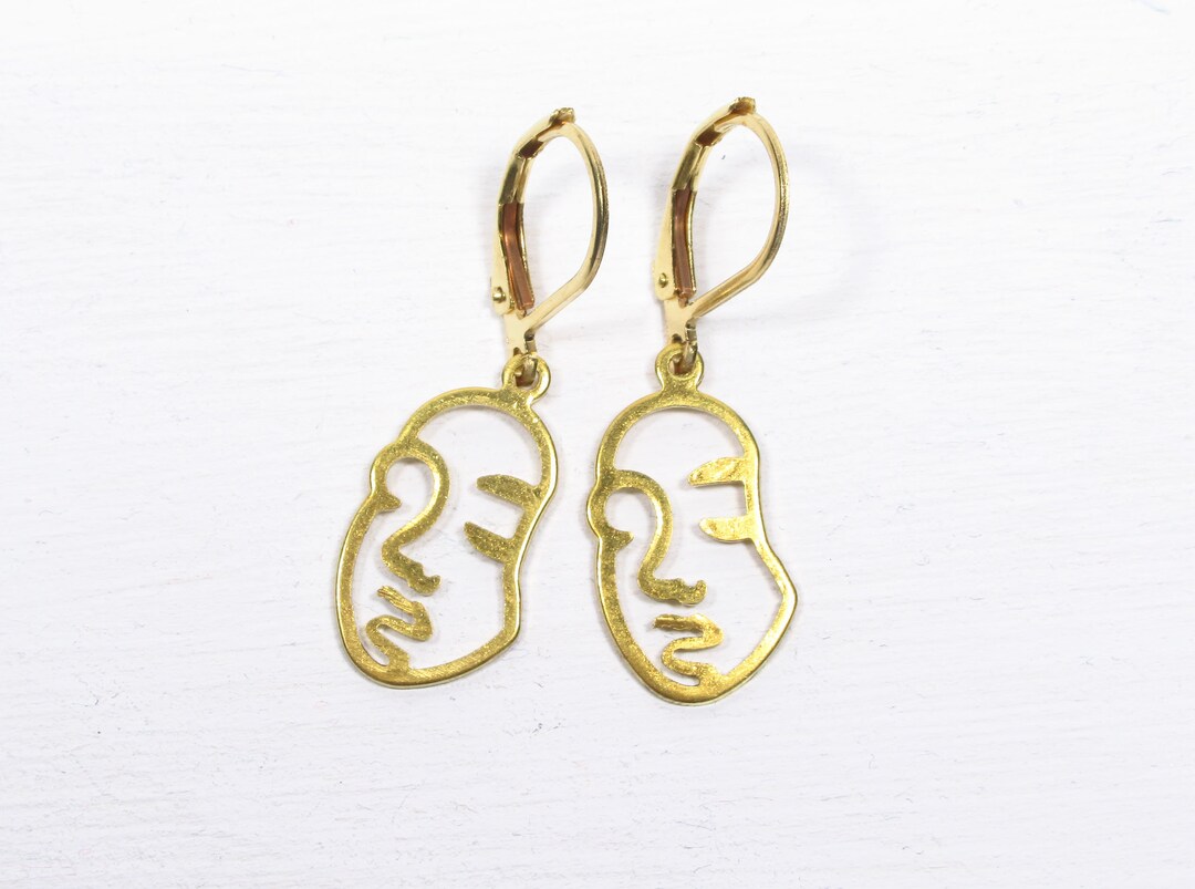 Ohrringe FACE Line Art Schmuck 2061 - Etsy.de