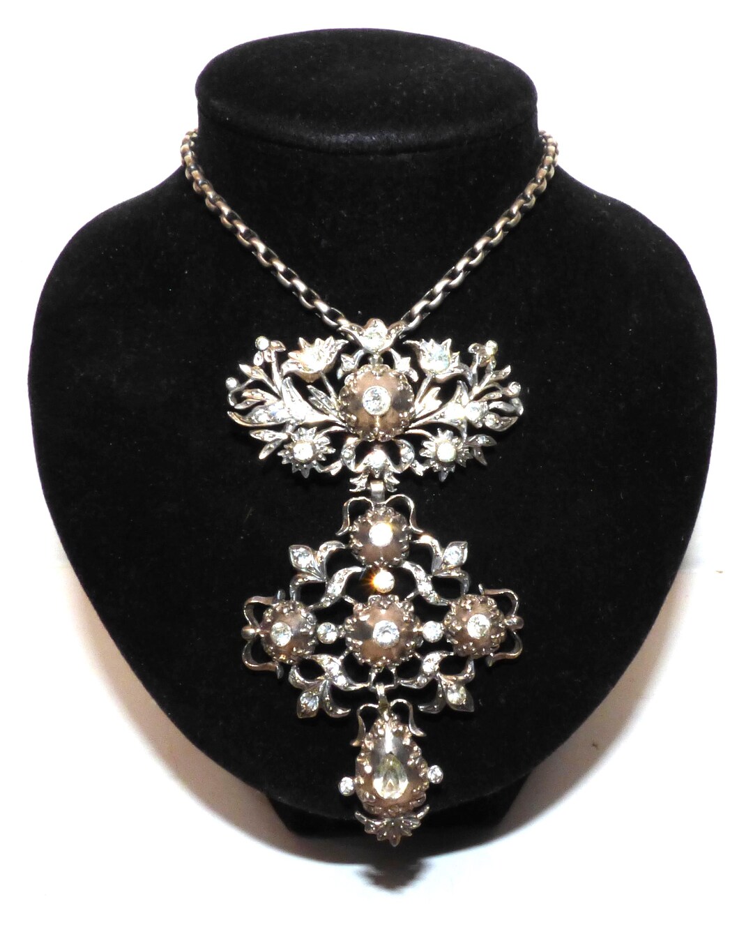 Antique Georgian Flemish Croix Papillon Silver & Paste Butterfly Cross ...