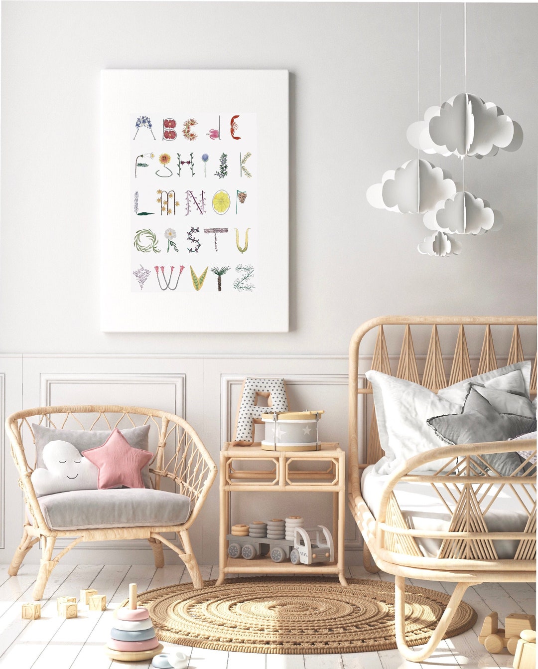 Alphabet Art Print Nursery Decor - Etsy
