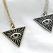 Pyramid Eye Necklace Illuminati Triangle All Seeing Eye Charm - Etsy