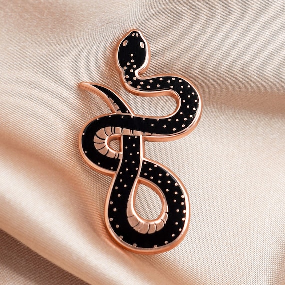 Black Snake Enamel Pin Needle Minder Gothic Pin Animal Pin | Etsy