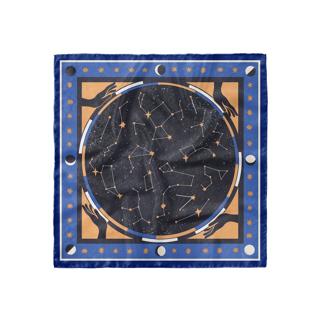 Constellation Bandana Cotton Bandana Star Scarf Soft - Etsy