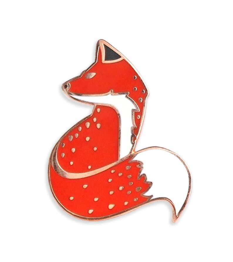 Red Fox Enamel Pin Anime Enamel Pin Needle Minder Hard Etsy