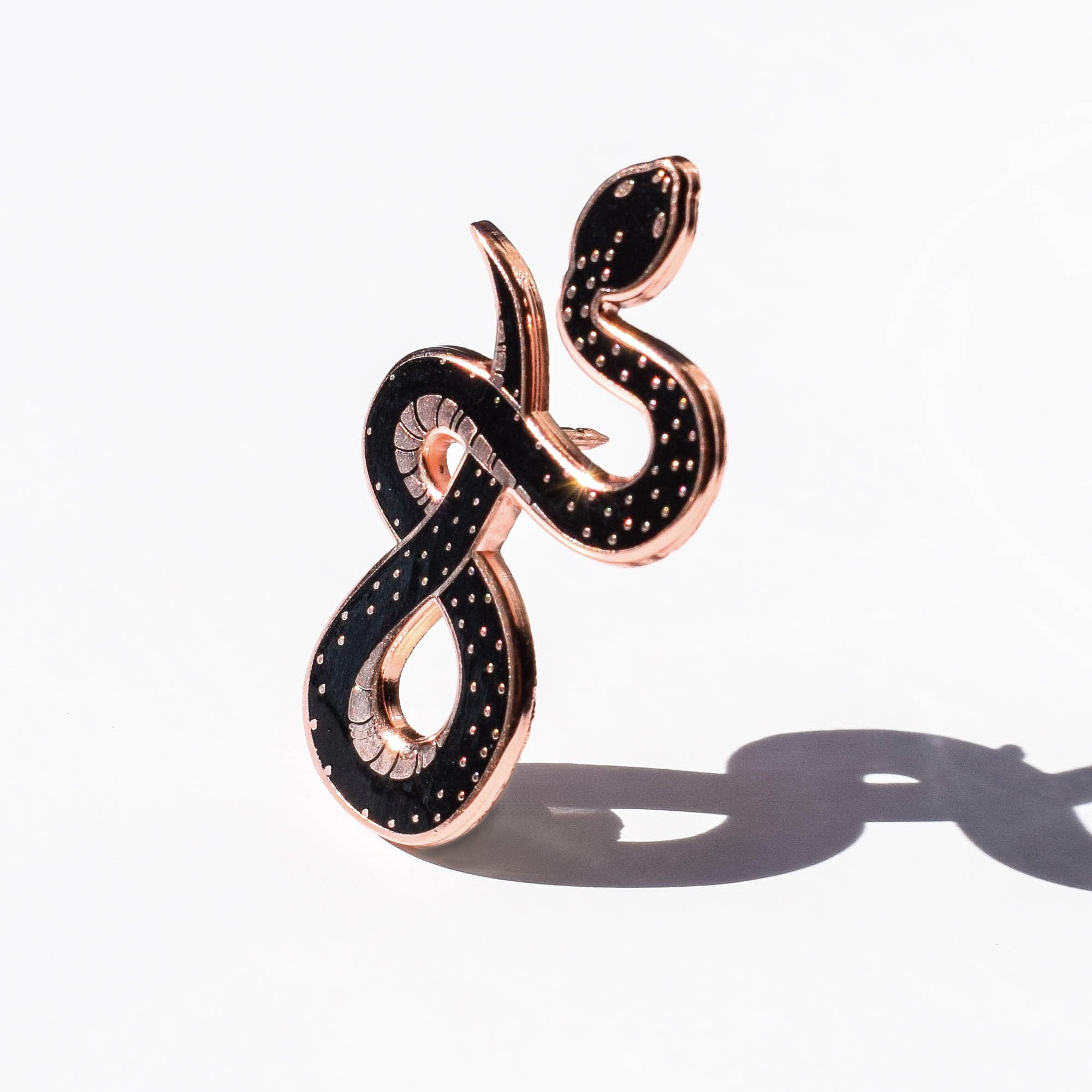 Black Snake Enamel Pin Needle Minder Gothic Pin Animal Pin | Etsy